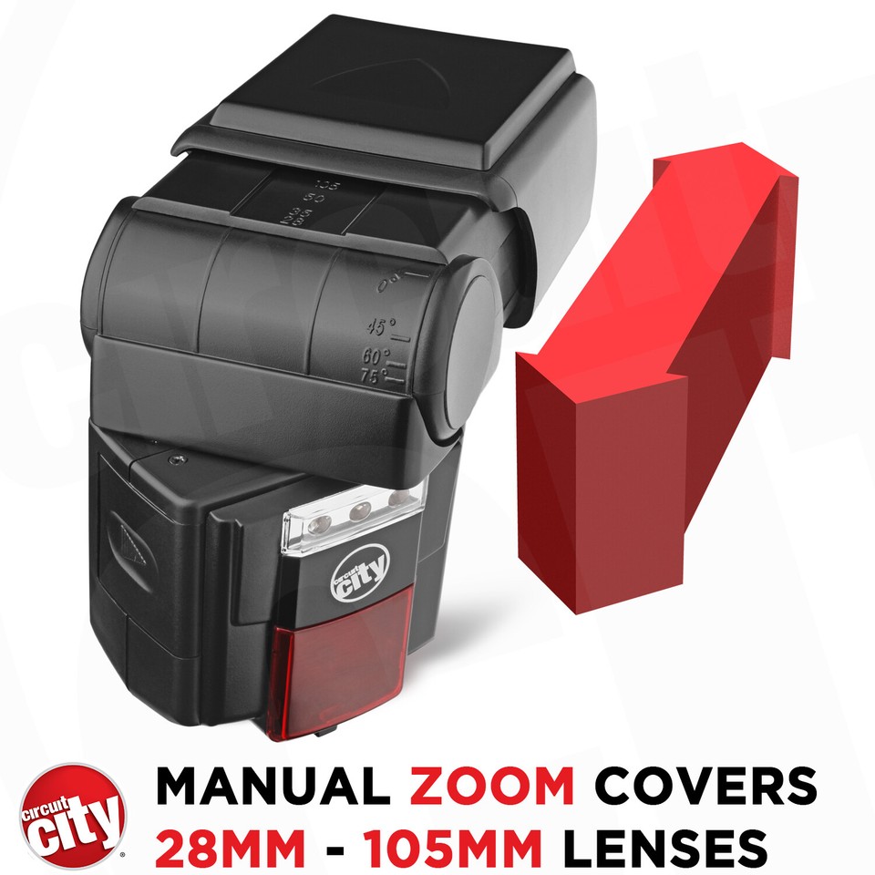 Auto Bounce Flash with LED Video Light for Nikon D7000 D750 D610 D600 ...