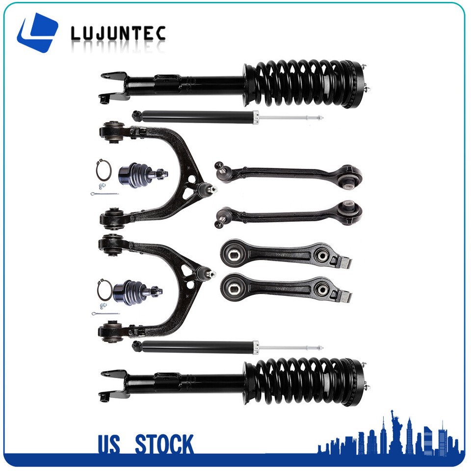 12 Pieces Front Struts Rear Shocks Control Arms Sway Bars For 05-10 ...