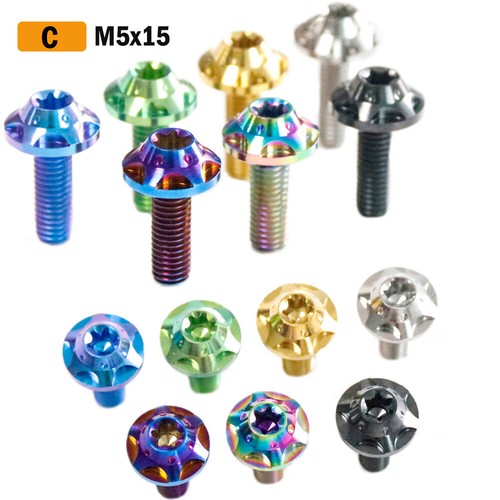 M5x15 M6x15/20 M8x 20/25mm Titanium Disc Brake Rotor Screws Ti Screws ...