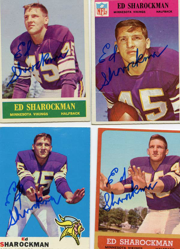 Vikings Ed Sharockman 1969 Topps signed card | eBay
