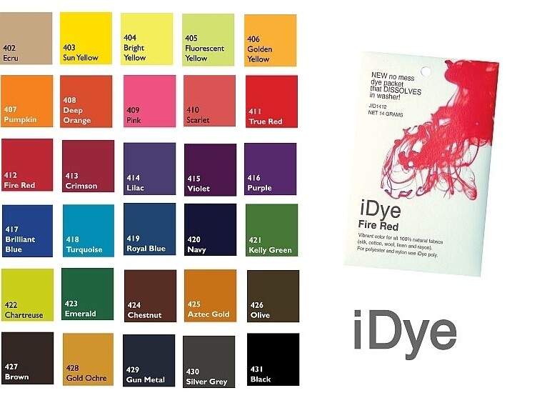 Natural Dye Color Chart Jacquard IDYE For Natural Fabrics Washing