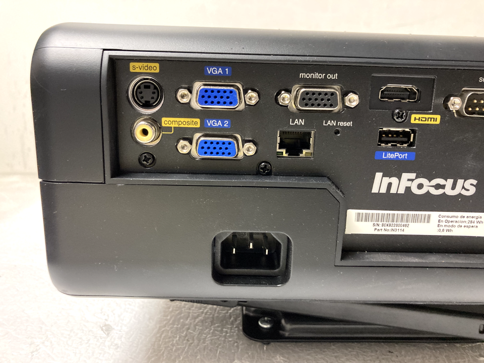 INFOCUS IN3114 3500 Lumens DLP Projector | 483 Lamp Hours HDMI Input ...