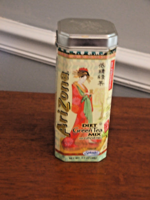 RARE Arizona Diet Green Tea Mix Collectible Tin 6.75" tall | eBay