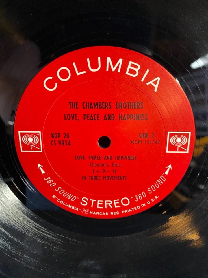 The Chambers Brothers Love Peace Happiness 1969 Columbia KGP 20 Vinyl ...