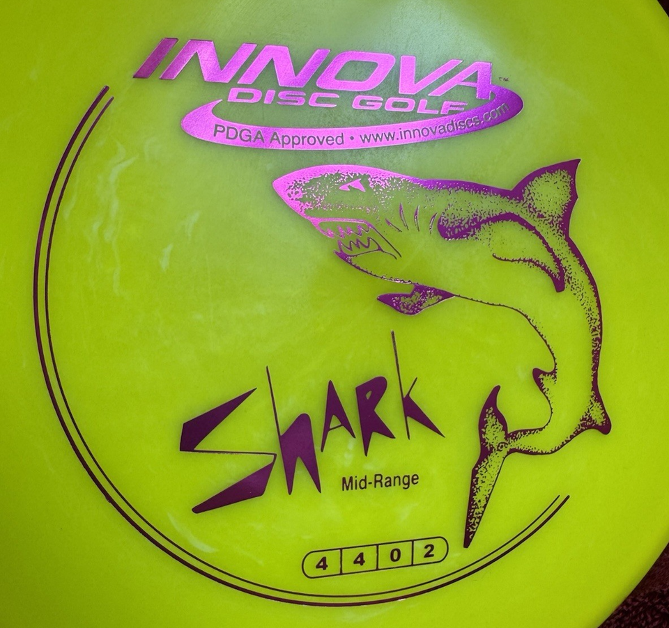 New Innova Shark Disc Golf 150g Disc Mid-Range Yellow w/Purple Stamping ...