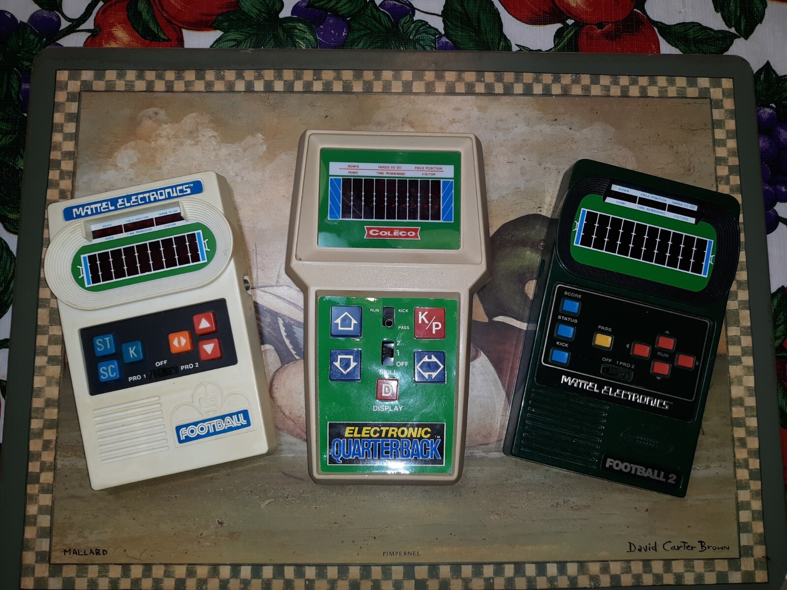 Vintage Handheld Games | Coleco Electronic Quarterback + Mattel ...