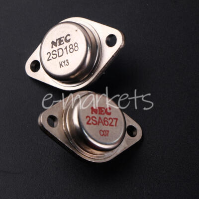 1pairs NEW 2SA627/2SD188 A627/D188 NEC Encapsulation:TO-3 Transistors ...