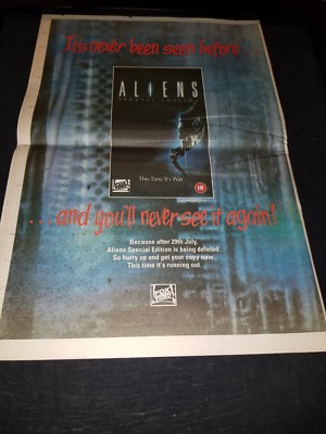 Aliens Rare Original UK Fox Video Promo Poster Ad Framed! | eBay UK