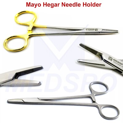 Dental Mayo-Hegar Needle Holder Serrated Tip Surgical Veterinary TC ...