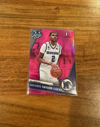 Javonte Taylor 2023-24 1st Bowman Chrome University Pink Refractor ...