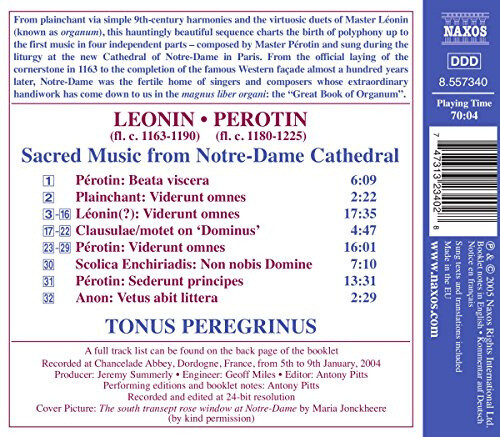 Leonin, Perotin: Sacred Music from Notre-Dame Cathedral 747313234028 | eBay