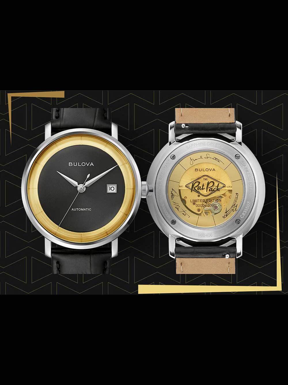 Bulova 96B406 Archive Series Rat Pack Limited Edition Automatic Mens ...