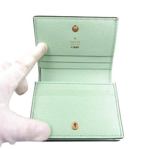 Gucci Bananya Sakuramochi 701009 Leather Gold Metal Fittings Emerald ...