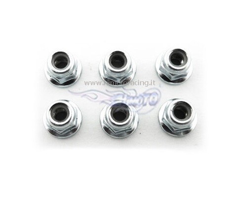 MX5101 FLANGED LOCKING NUTS M5 6pcs X MOTOCROSS REPLACEMENT HIMOTO 1/4 ...