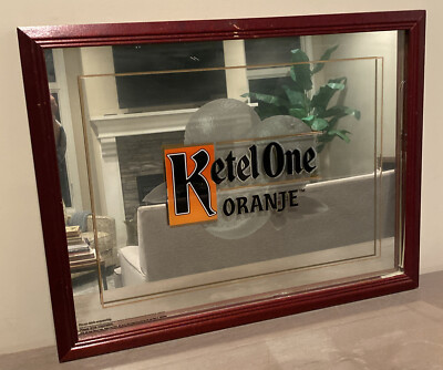 Ketel One Bar Mirror ORANJE Mirror Sign 3D Effect Framed 26” X 20” Man ...