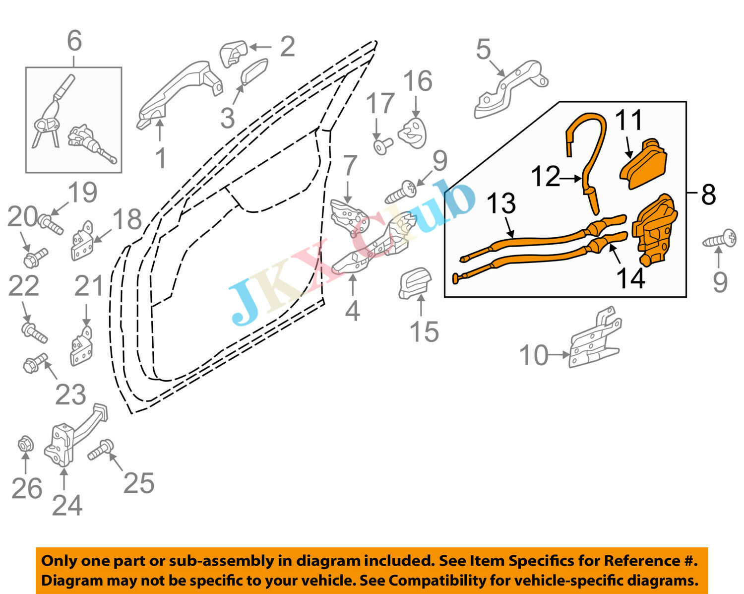 Genuine 813102W010 Door Lock Actuator Motor LH j for Hyundai Santa fe ...
