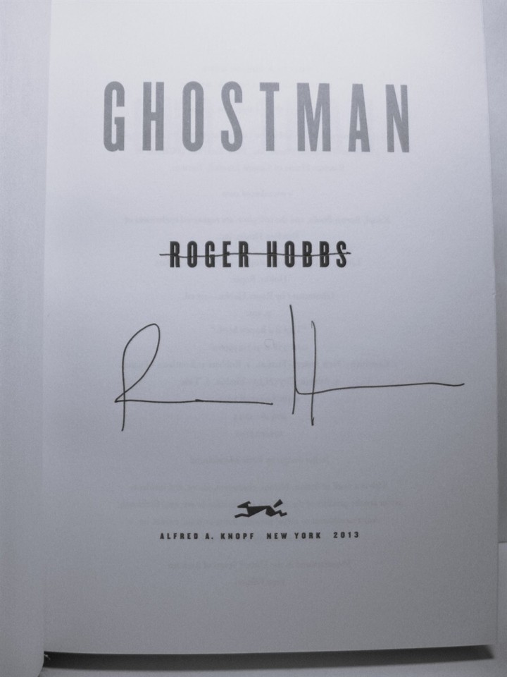 GHOST MAN by Roger Hobbs, signed, 1st/1st, hardback | eBay