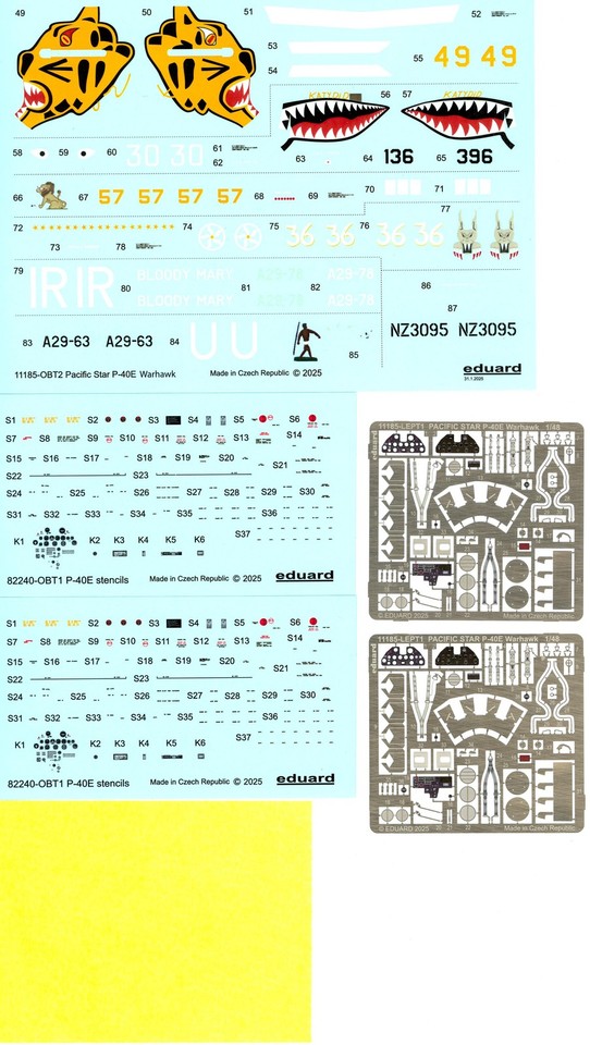 Eduard Models 1/48 PACIFIC STAR CURTISS P-40E WARHAWK Dual Combo Kit | eBay