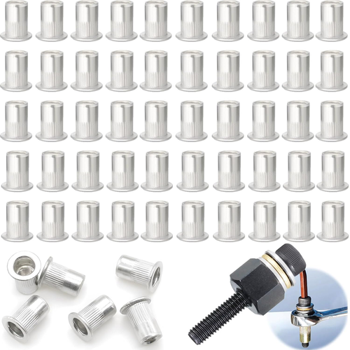 M5 Rivet Nuts 50Pcs with Rivet Nut Tool Easy to Use Aluminum Rivet Nut ...