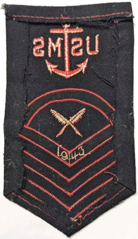 WW2 USMS Chief Yeoman Rate - Red on Navy Wool- Maritime Service 1943 XB ...