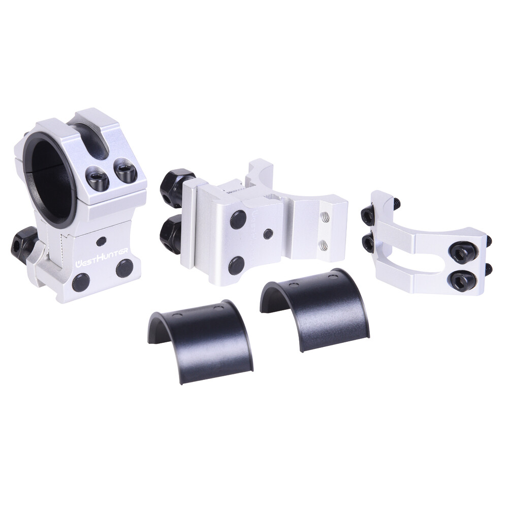 WestHunter Scope Mounts Rings 11mm Dovetail Adjustable Riser 1" 30mm ...
