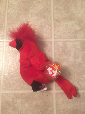 RETIRED MAC THE CARDINAL TY BEANIE BABY 1998 1999 WITH ERRORS ...