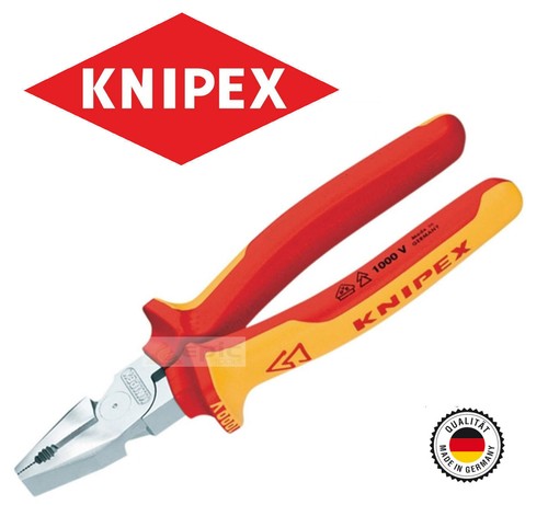 Knipex 200mm 8" VDE 1000v Insulated Combination Side Cable Cutter Plier ...
