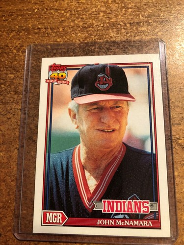 1991 Topps Baseball # 549 John McNamara Indians Manager | eBay