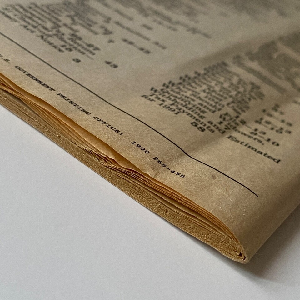 Vtg Booklet 1990 Income Tax Tables Instruction Form 1040A Ephemera ...