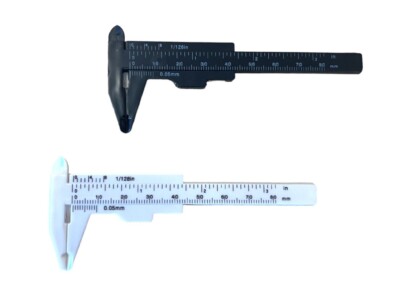 Mini Vernier Caliper Sliding 3” 80mm Gauge Plastic Inside Outside ...