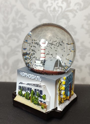 Chernobyl Pripyat USSR snow globe sphere stalker disaster nuclear black ...