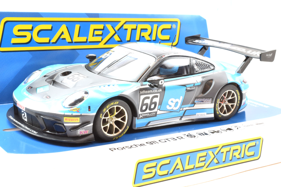 Scalextric "SD" Porsche 911 GT3 R DPR W/ Lights 1/32 Scale Slot Car ...