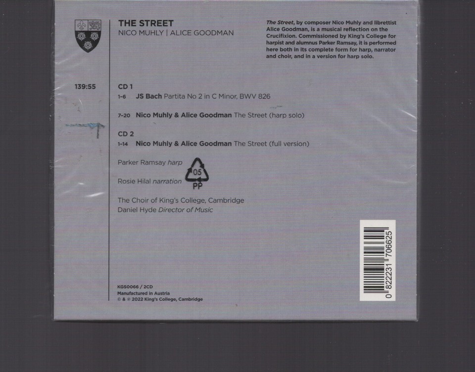 The Street : Nico Muhly & Alice Goodman / CD / SEALED / Parker Ramsay ...