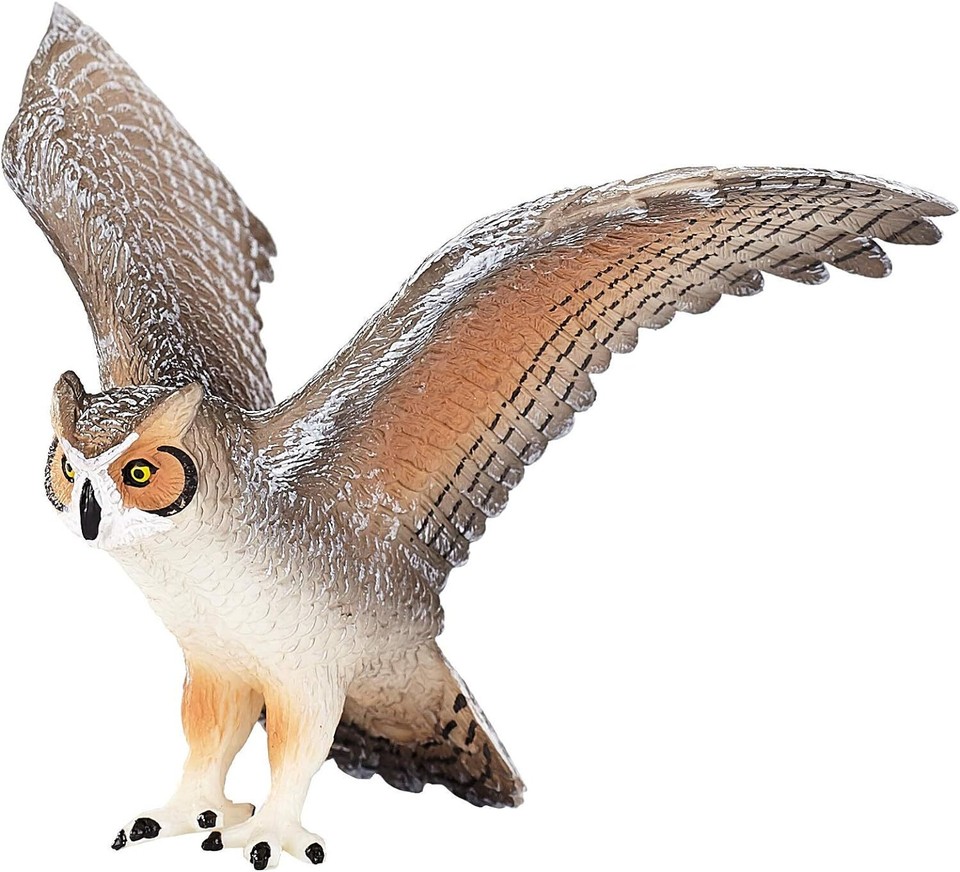 MOJO Great Horned Owl Wildlife Animal Bird Model Toy Figure | eBay