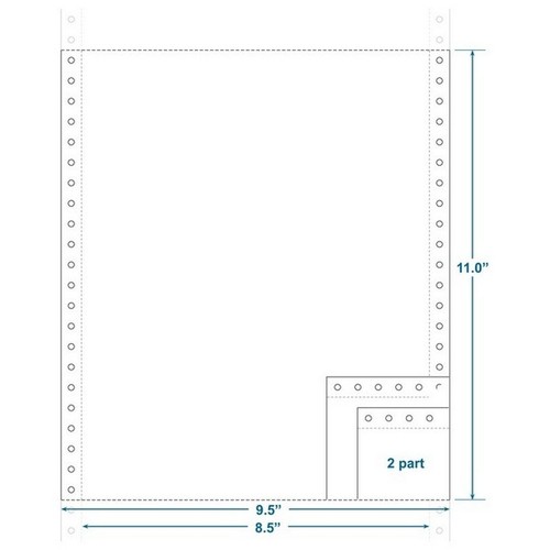 2-Ply Carbonless Paper, Blank, Form Size 9-1/2" x 11" (W x H) (Carton ...