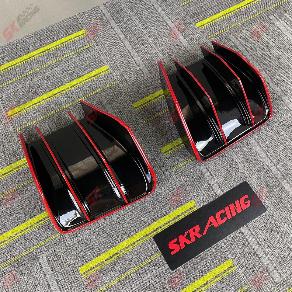 For Chevrolet Corvette C7 14-19 Glossy Black FRP/Carbon Fiber Rear ...