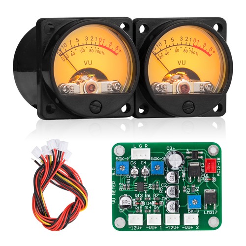 DIY Stereo Analog VU Meter Audio DB Panel Sound Level Display+Driver ...