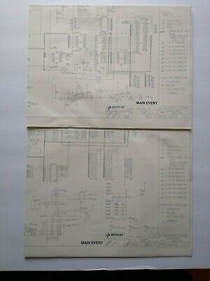 Konami The Main Event Arcade MANUAL And Schematic Set Original 1988 ...