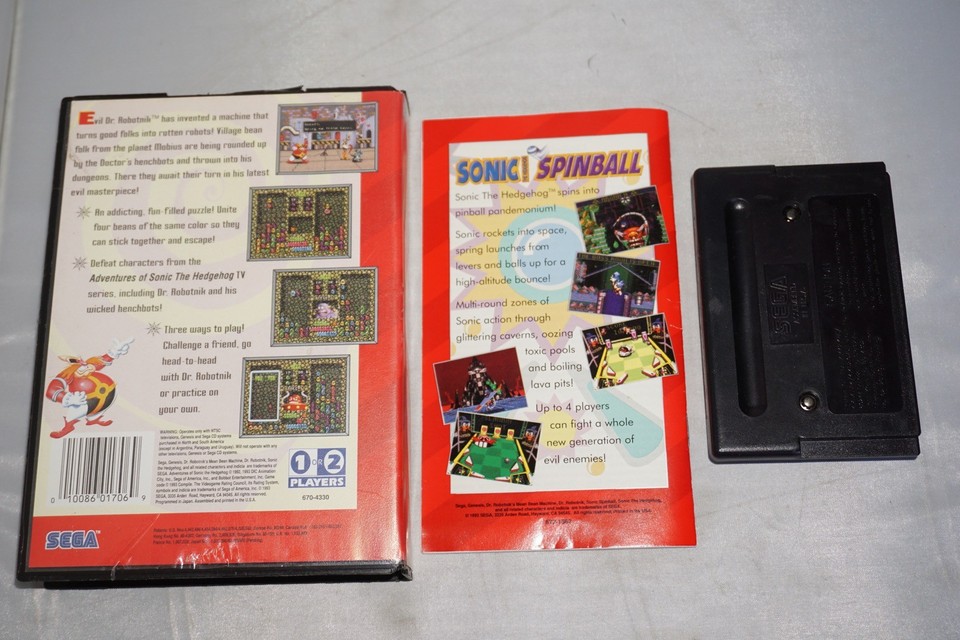 Dr. Robotnik's Mean Bean Machine (Sega Genesis) Complete 10086017069| eBay