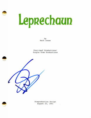 WARWICK DAVIS SIGNED AUTOGRAPH - LEPRECHAUN FULL MOVIE SCRIPT ...
