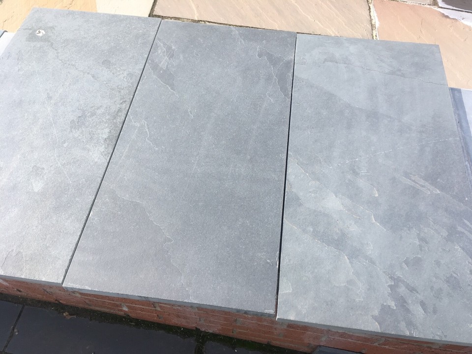 30mm thick Brazilian slate wall copings and Pier caps, pillar caps ...