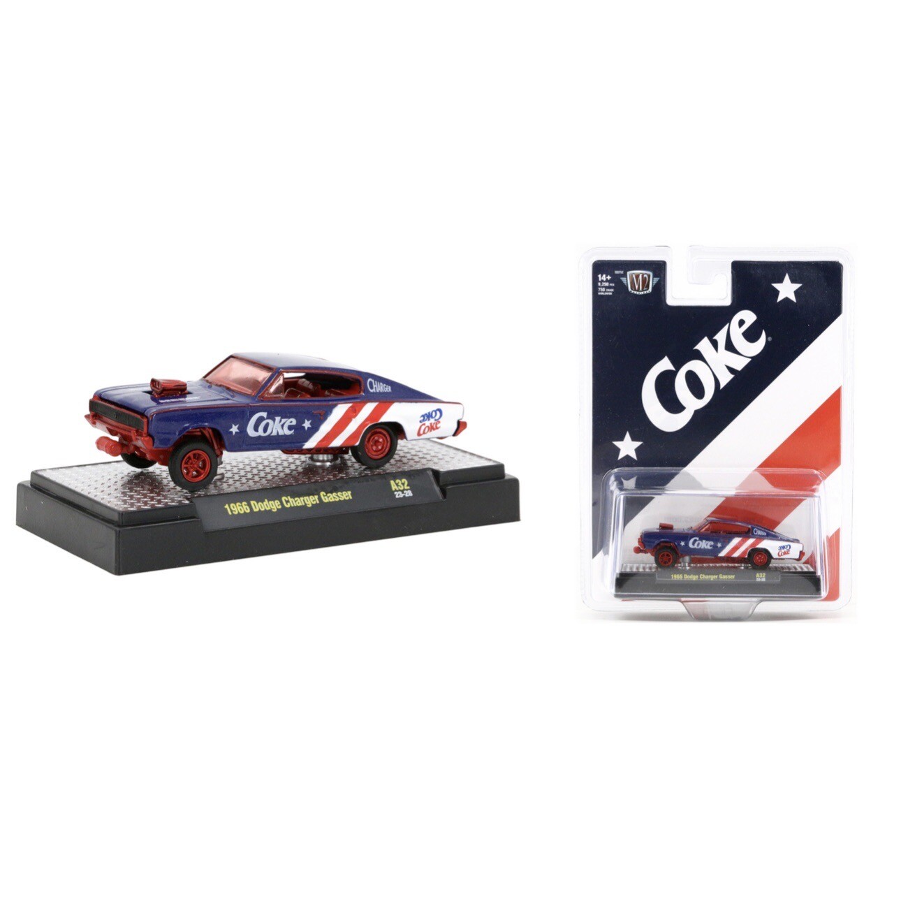 M2 Machines 1966 Dodge Charger Gasser Coke Coca-Cola A32 23-28 CHASE 1: ...