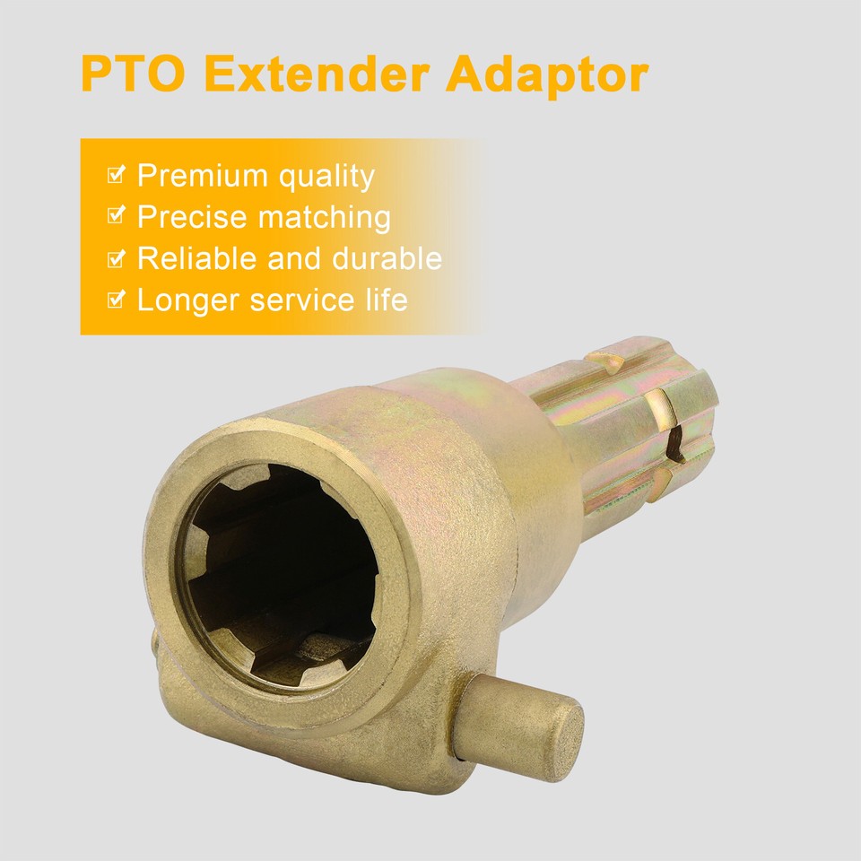 Upgraded PTO Extender Adapter for Tractor, 1-3/8" & 6 Spline Female ...