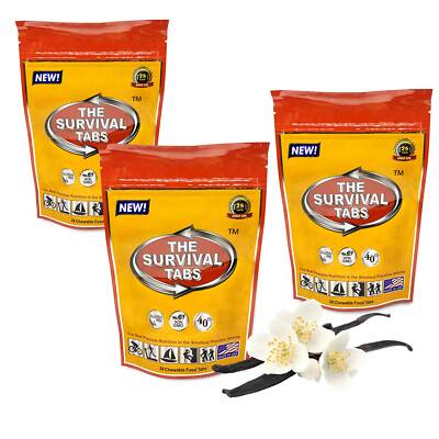 The survival tabs 72 food tabs vanilla emergency supplement exp 2045 | eBay