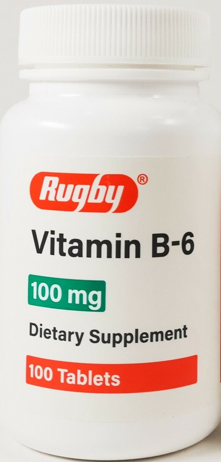 Rugby Vitamin B-6 100mg Dietary Supplement 100 Tablets for sale online ...