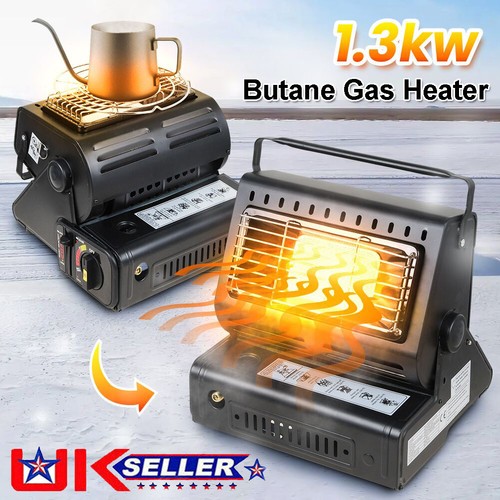 2in1 Portable Butane Gas Heater Heating Stove Compact Caravan Outdoor ...