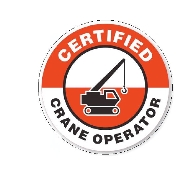 Certified Crane Operator Hard Hat Decal Helmet Sticker Safety Label H2 ...