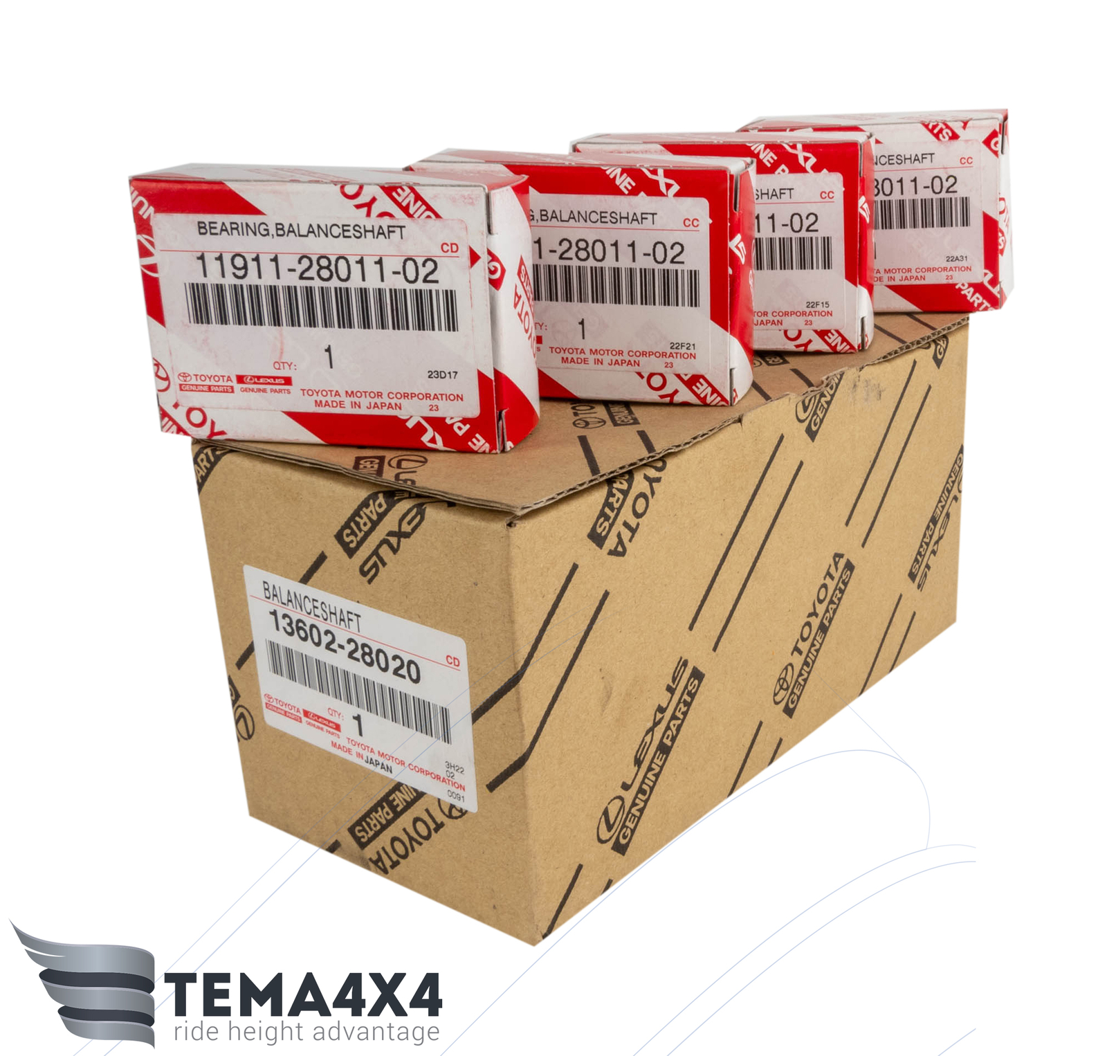 Genuine OEM Balance Shaft NO.2 with bearing kit for Toyota 13602-28020 ...