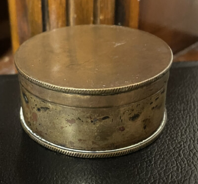 WWI Shell Case Lidded box. Snuff Pill Box. Screw Twist Fit Lid - Trench ...