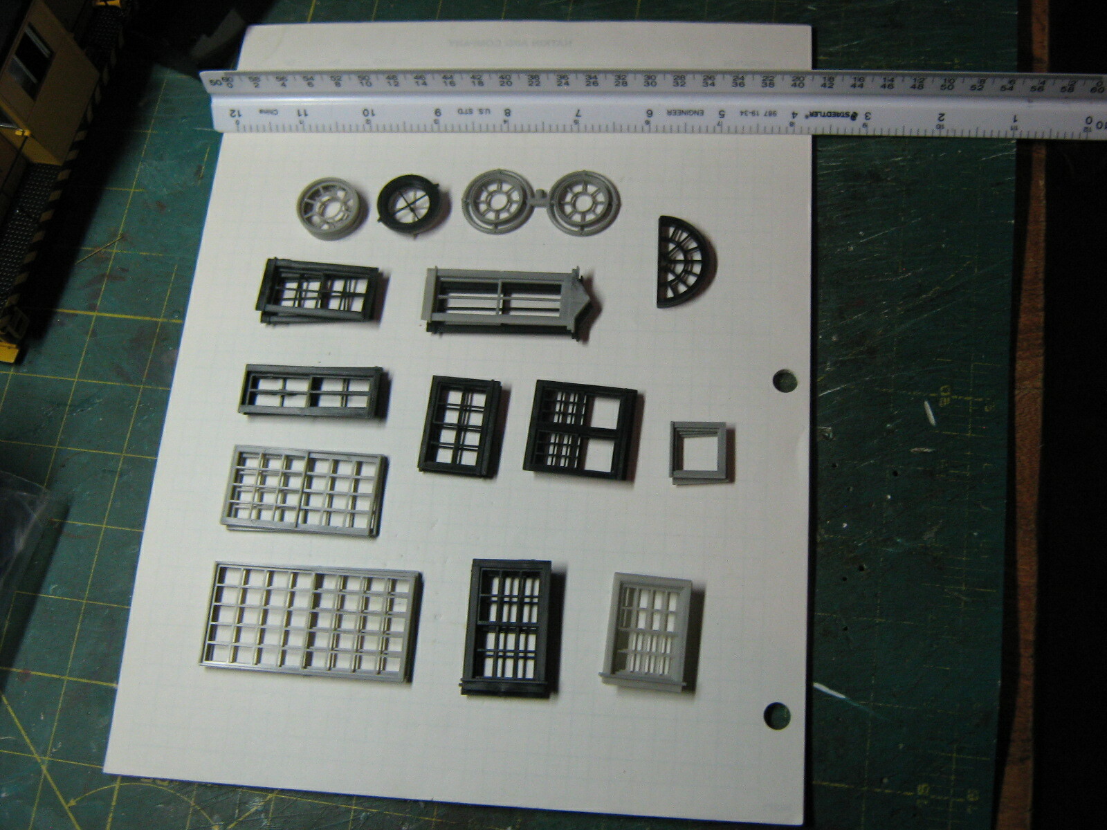 O Scale Window Frames for your buildings 28 including 2 half-round - 6 ...